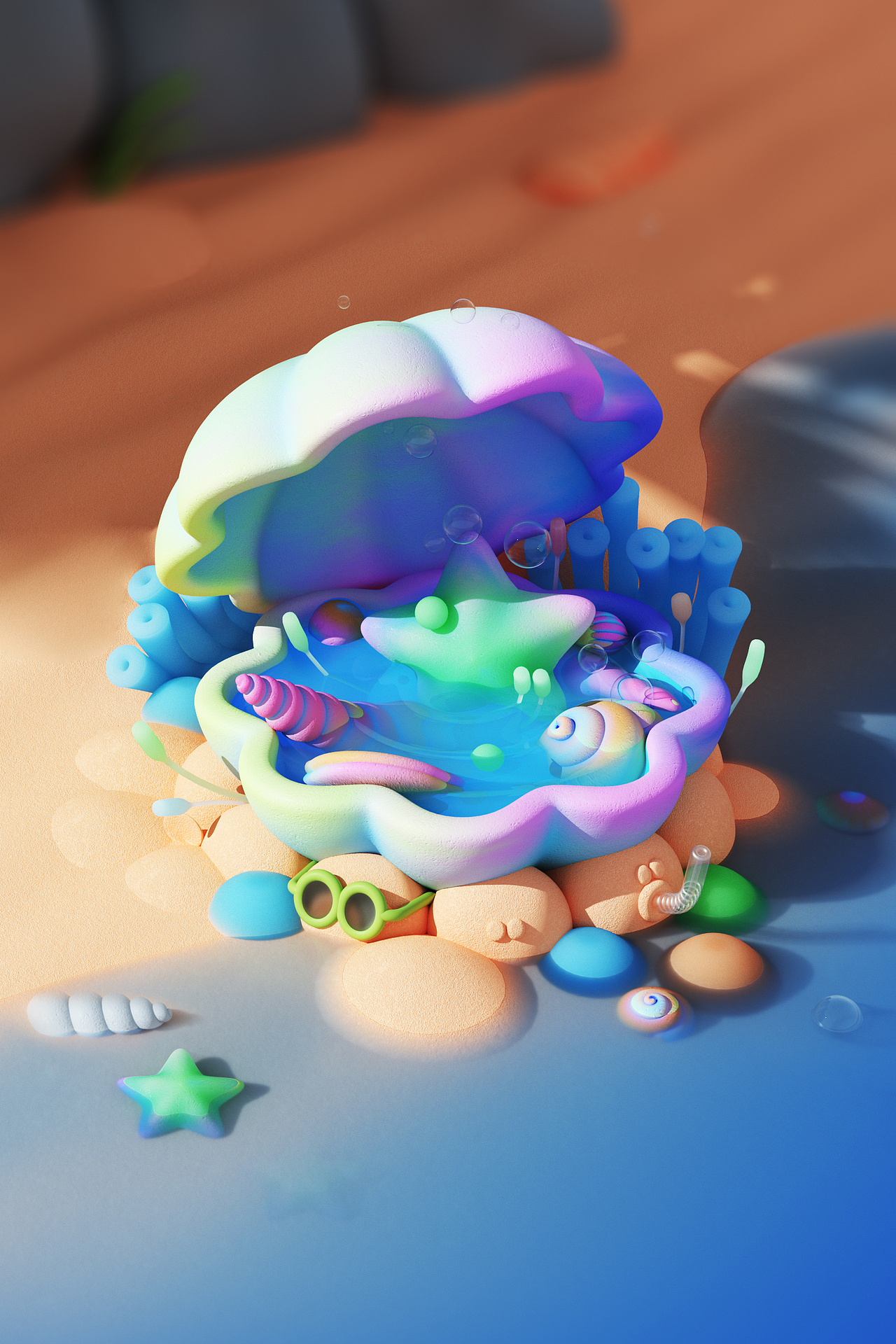 summer shells_拾伍小弟-站酷ZCOOL