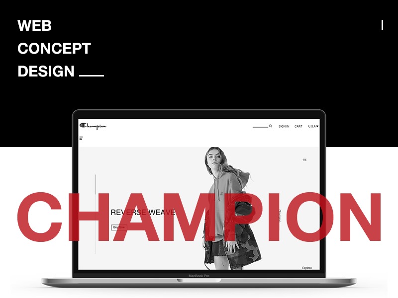 CHAMPION WEBSITE CONCEPT DESIGN _Sevenstar_jj-站酷ZCOOL