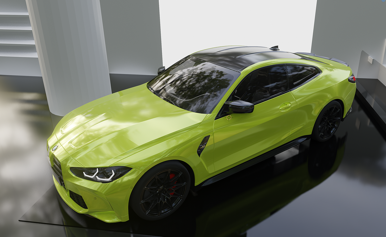 2021BMW M4 模型-blender_CHISpace-站酷ZCOOL