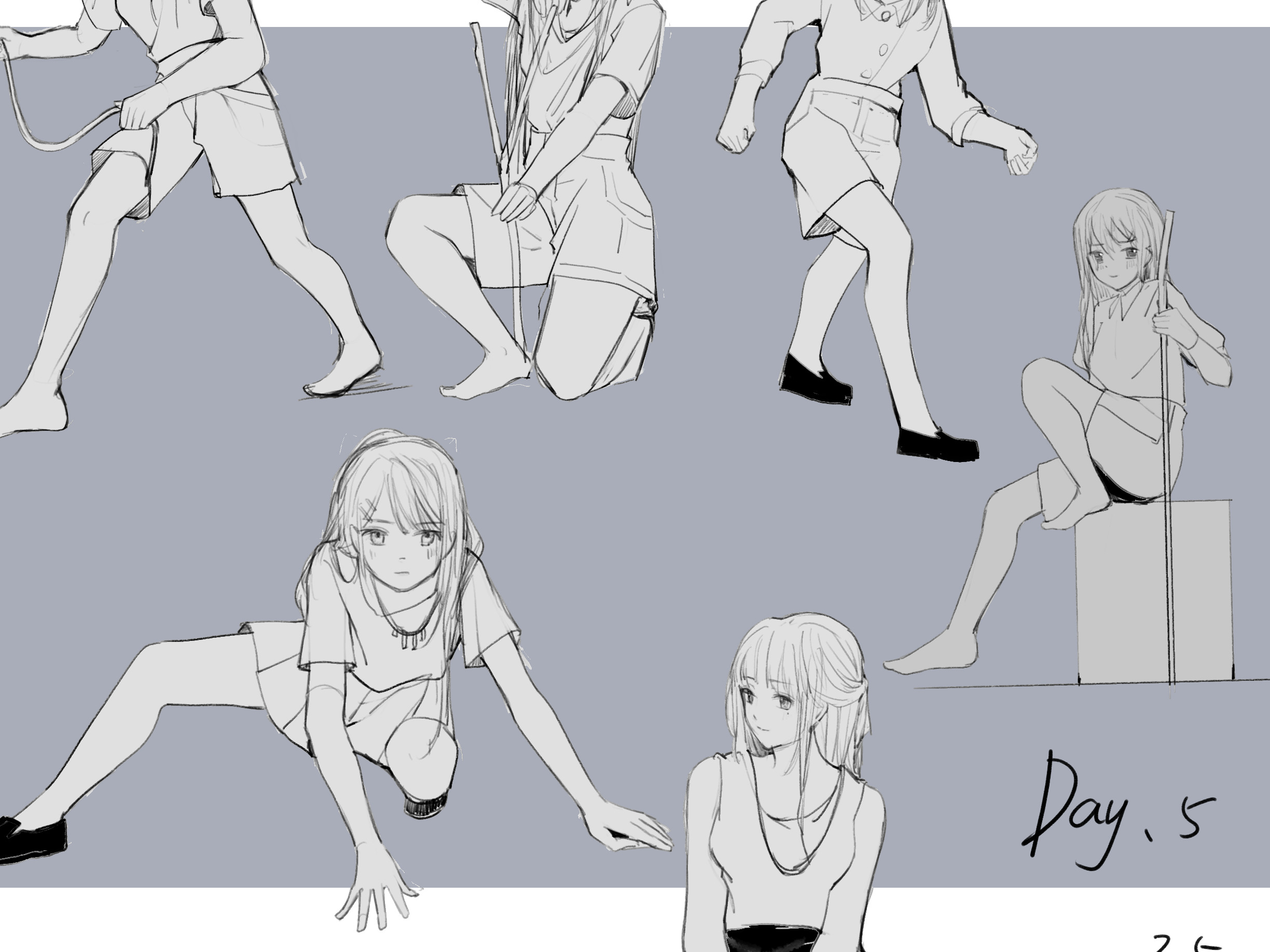 #速写60天挑战赛#day05 直播速写整理 @速写班长_容琅-站酷ZCOOL