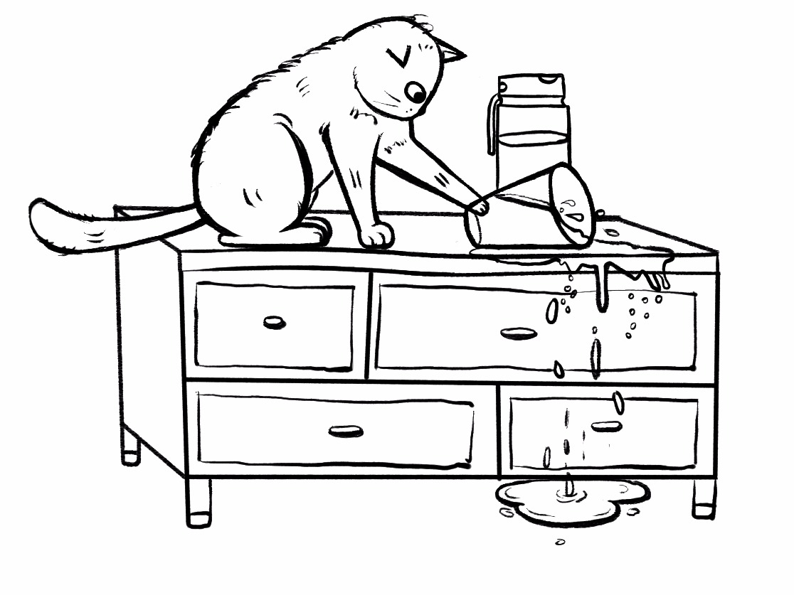 猫咪-别为打翻的牛奶哭泣_Zora_Hao-站酷ZCOOL