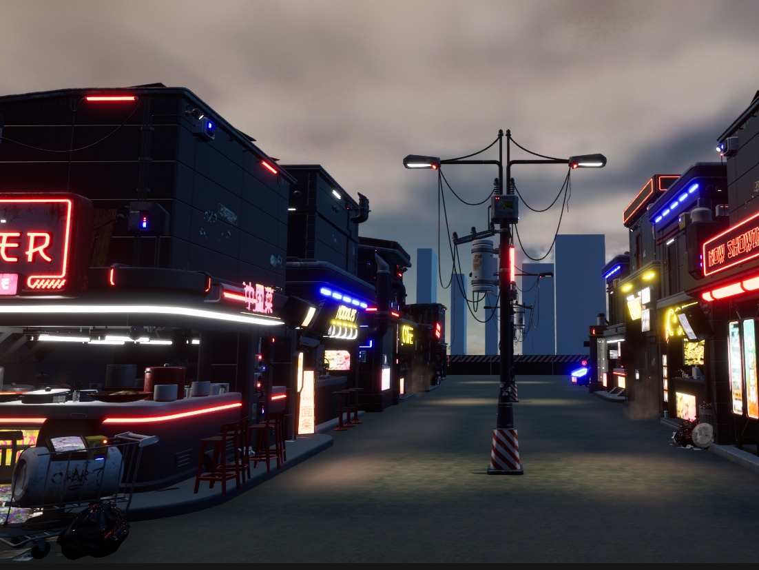 UE4/UE5赛博朋克场景练习_闫志超-站酷ZCOOL