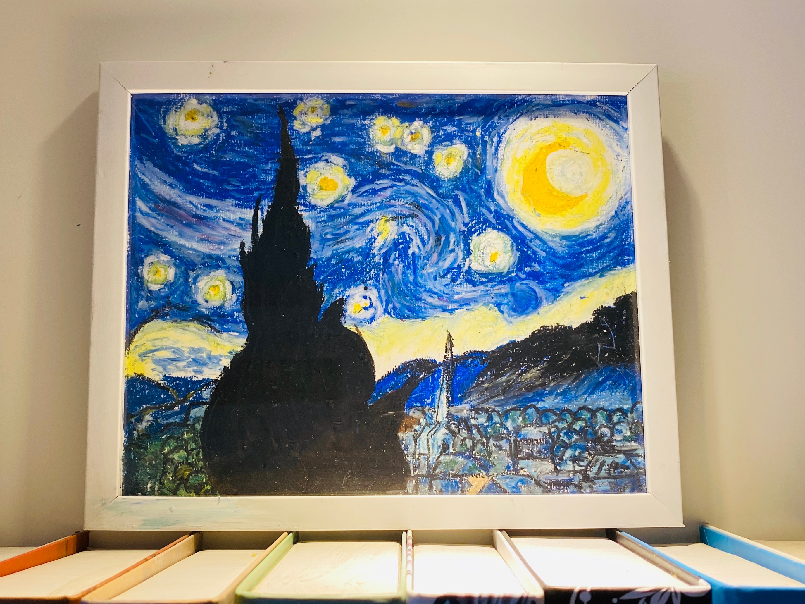 星空 油画棒临摹_Sunny_He-站酷ZCOOL