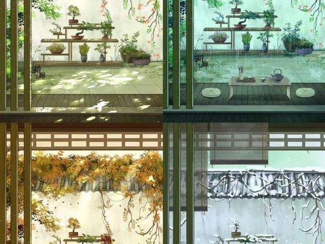 一方小院，四季流年_妍羽YanYu-站酷ZCOOL