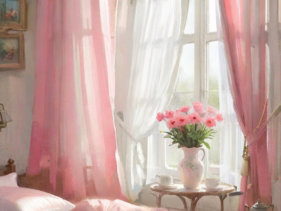 油画｜粉色之屋_Sunny老师-站酷ZCOOL