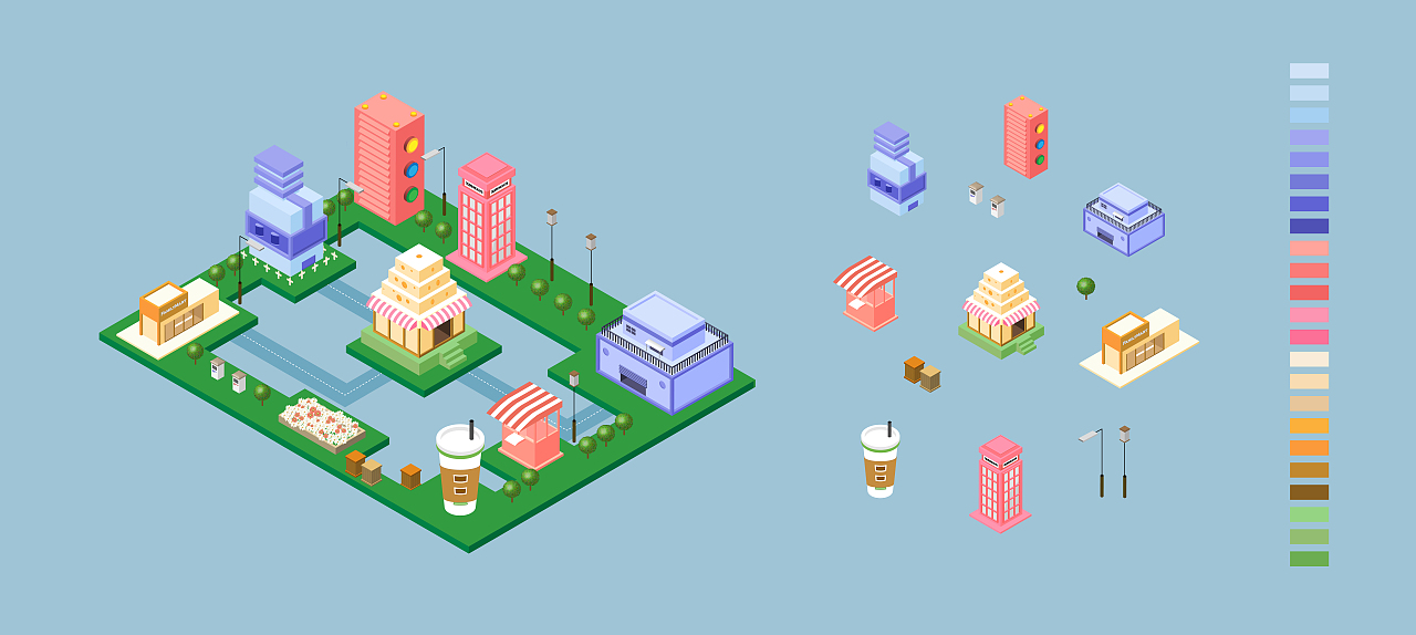 2.5D场景临摹|UI|其他UI |王小豆WXD_临摹作品-站酷ZCOOL