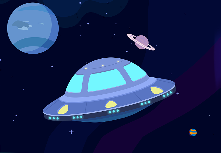 UFO太空船-宇宙飞船内部-未来科技风 场景及交互设计|插画|概念设定|ITISOK_原创作品-站酷(ZCOOL)