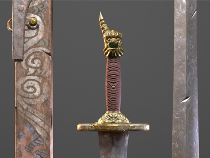 【3D】残阳沥血剑_皮沛PiPei-站酷ZCOOL