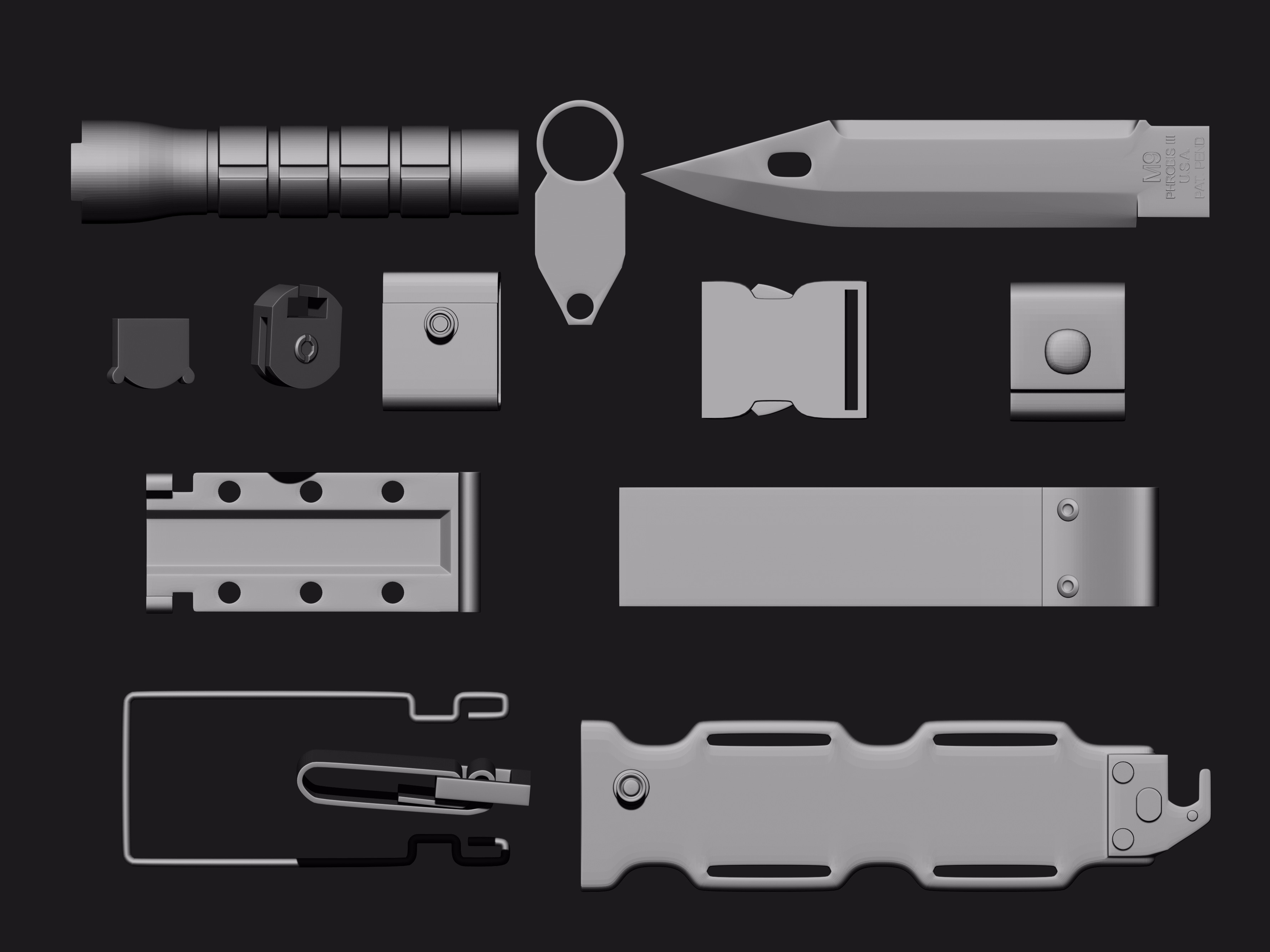 M9 knife_猫片儿-站酷ZCOOL