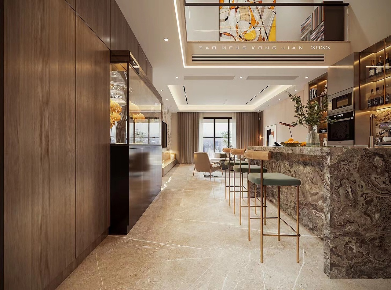 轻奢LOFT效果图_冒蓝火的cpu-站酷ZCOOL