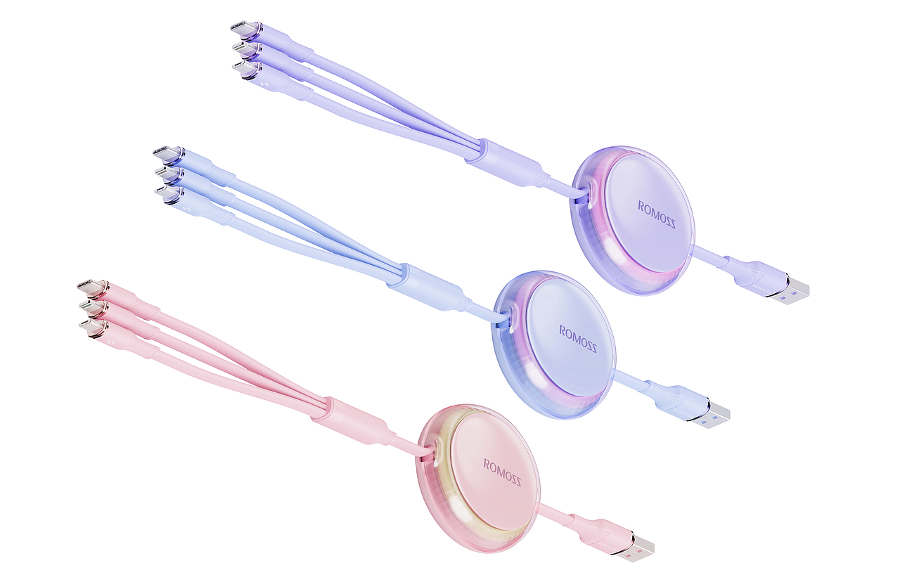 ROMOSS 3 IN 1 DATA CABLE 产品设计_Lionel麟-站酷ZCOOL