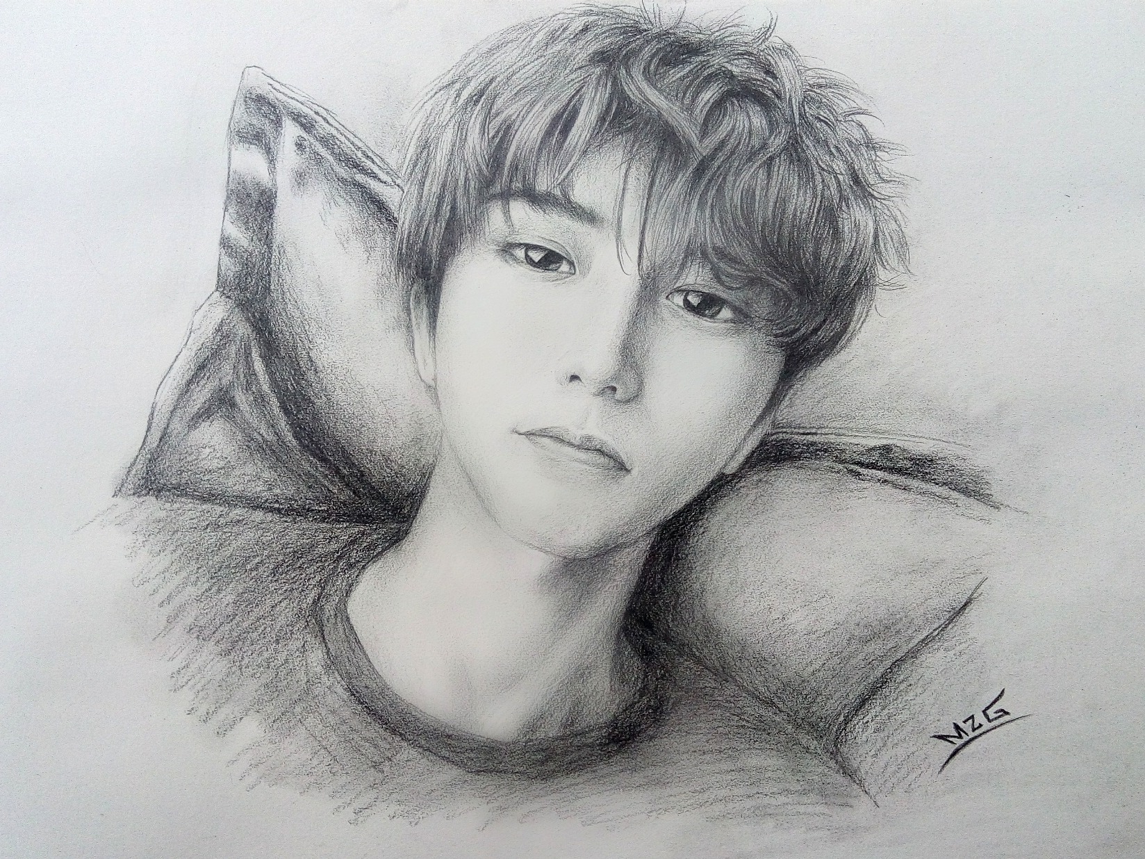 素描蔡徐坤_mzgmzg-站酷ZCOOL