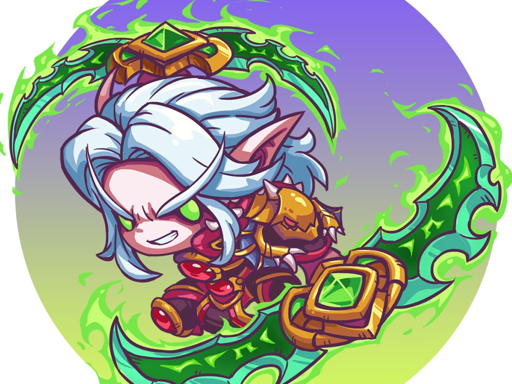 原创Q版魔兽同人 血精灵骑士&盗贼_Booker名状-站酷ZCOOL