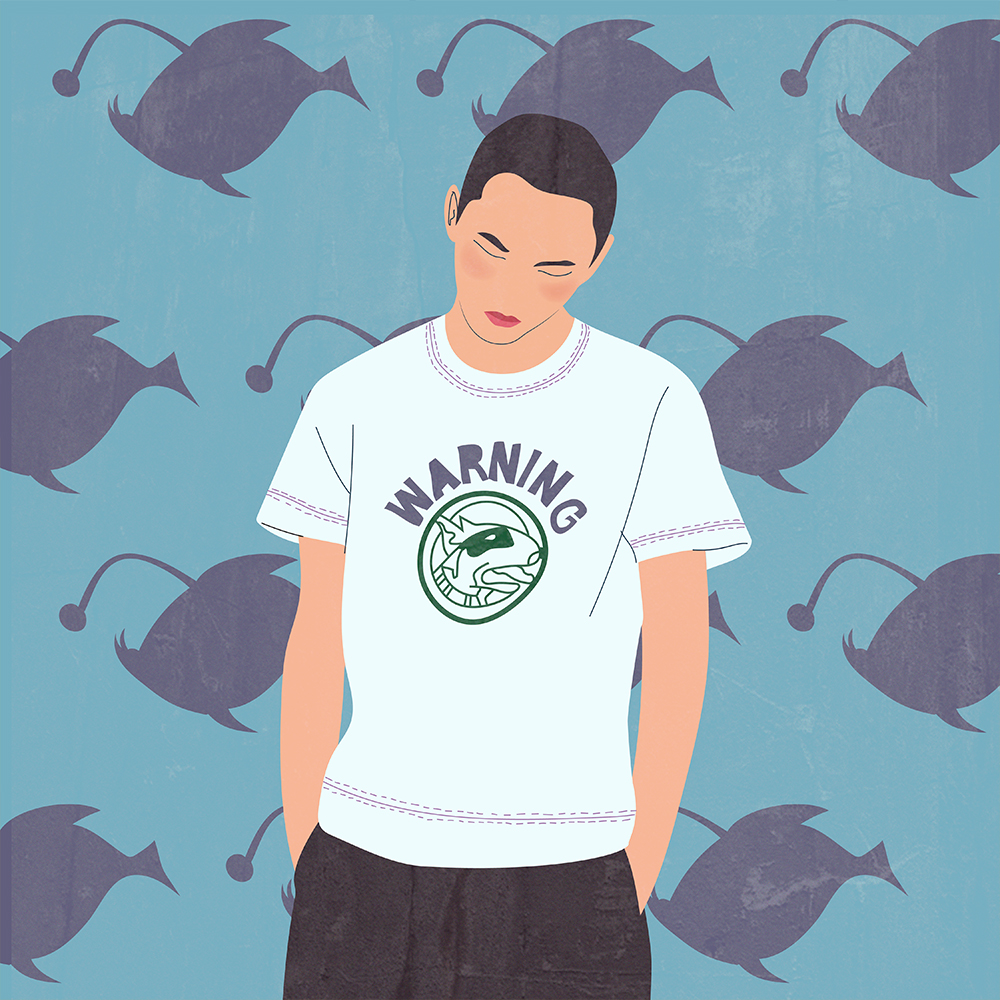 人物插画 | 余与鱼_Vicky_dd-站酷ZCOOL