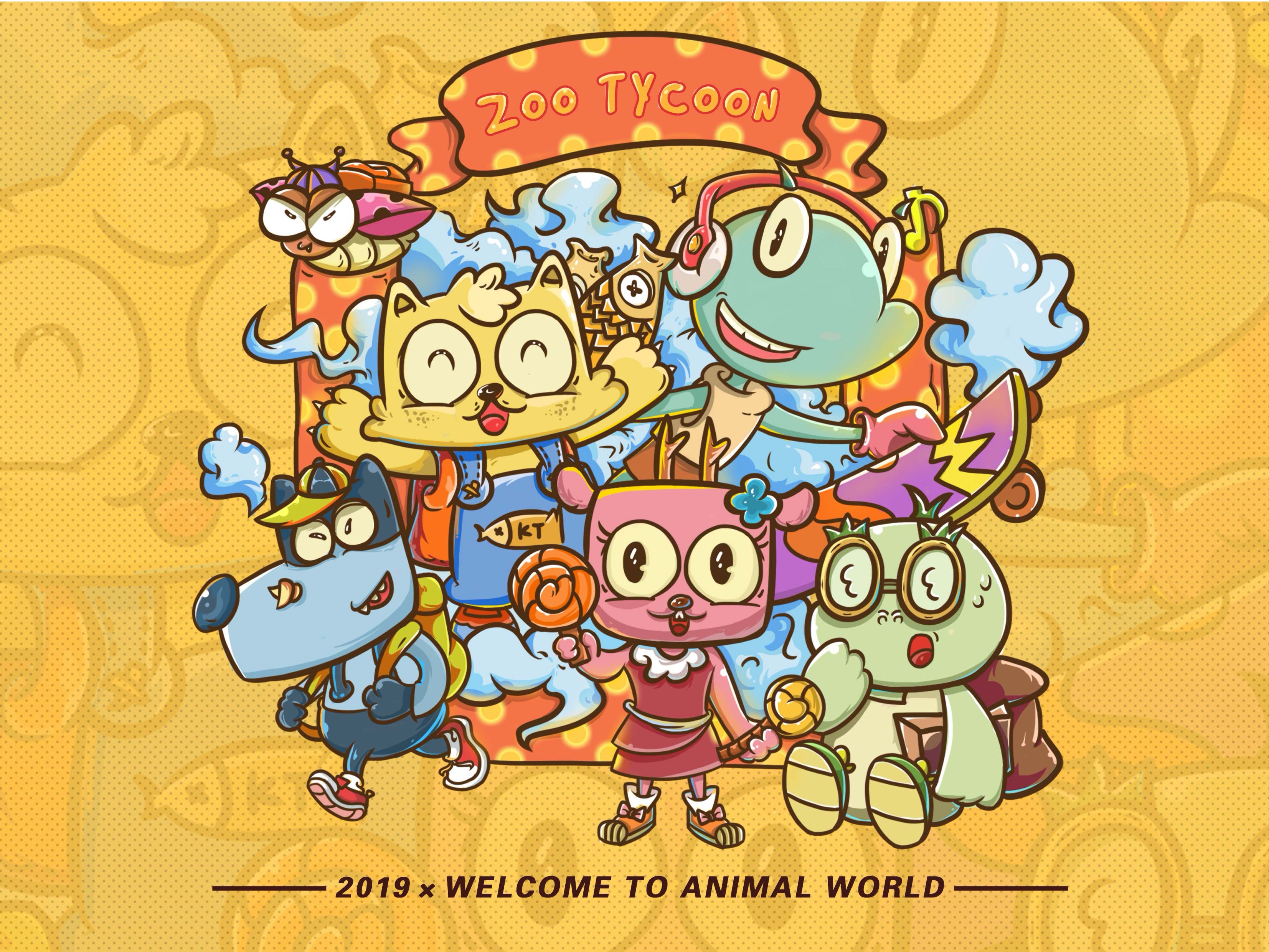 动物乐园-IP插画设计_干脆面KT-站酷ZCOOL