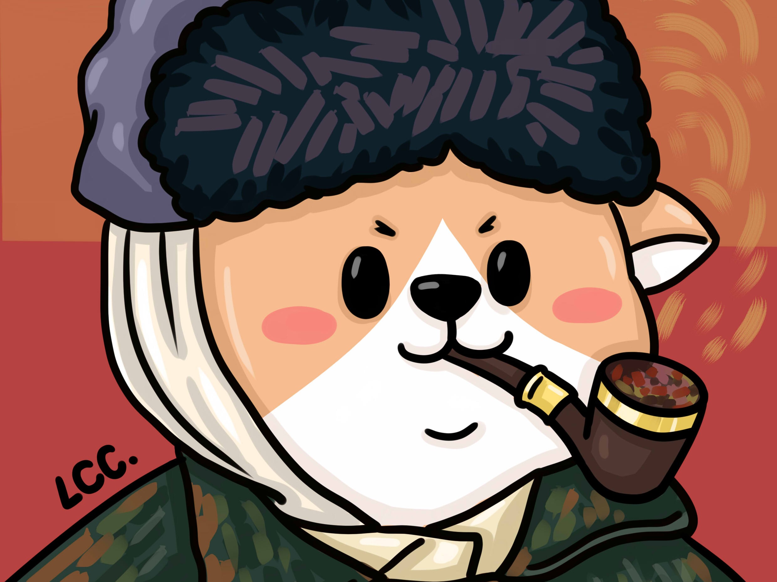 柯基屁桃《恶搞名画系列》_球LCC-站酷ZCOOL