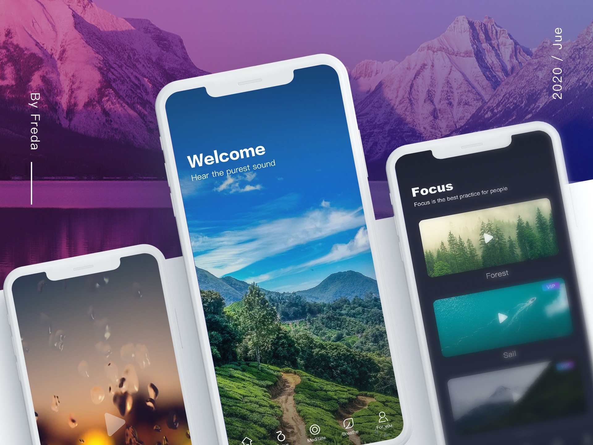 Moon Sleep白噪音APP界面_Freda_lx-站酷ZCOOL