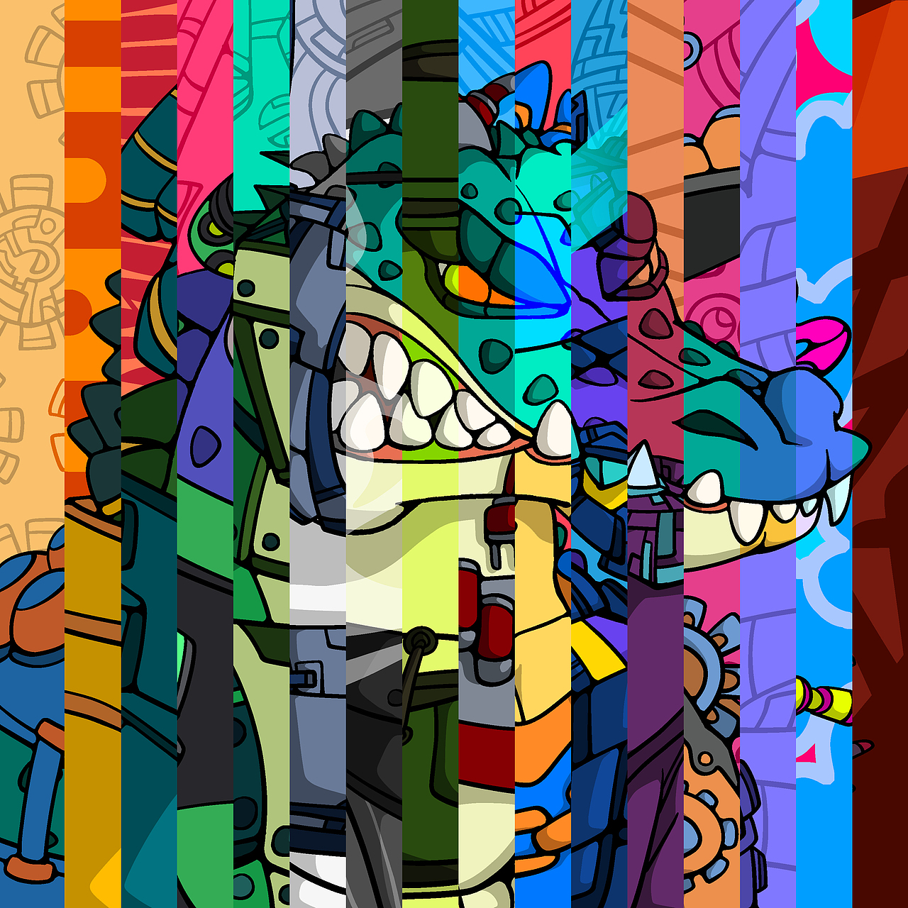 NFT—「Storm the crocodile」鳄鱼风暴系列_可闹好了-站酷ZCOOL