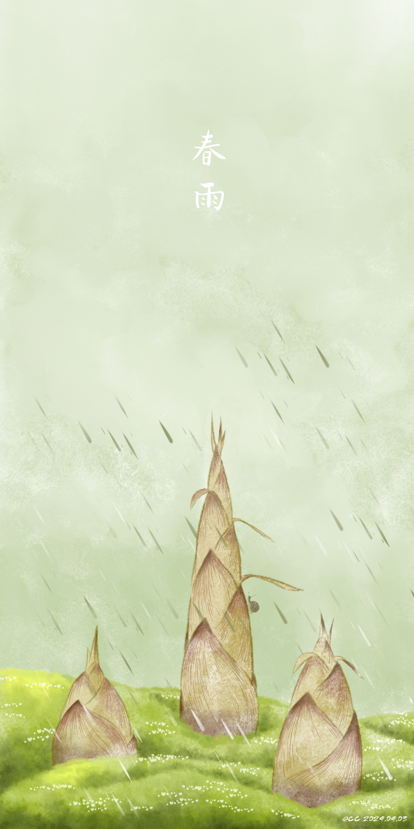 插画习作～春雨_CC_Bella-站酷ZCOOL