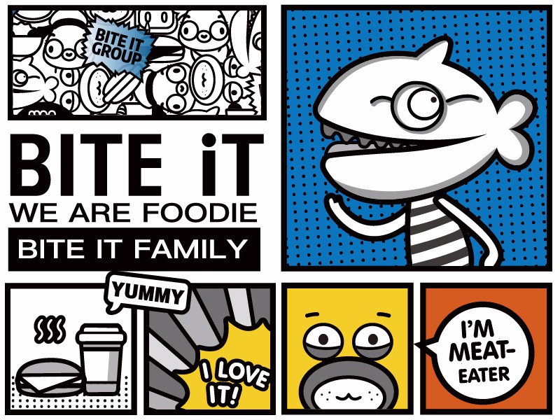 咬它BITE IT 轻食餐饮品牌形象设计 VI设计_吾乃落比-站酷ZCOOL