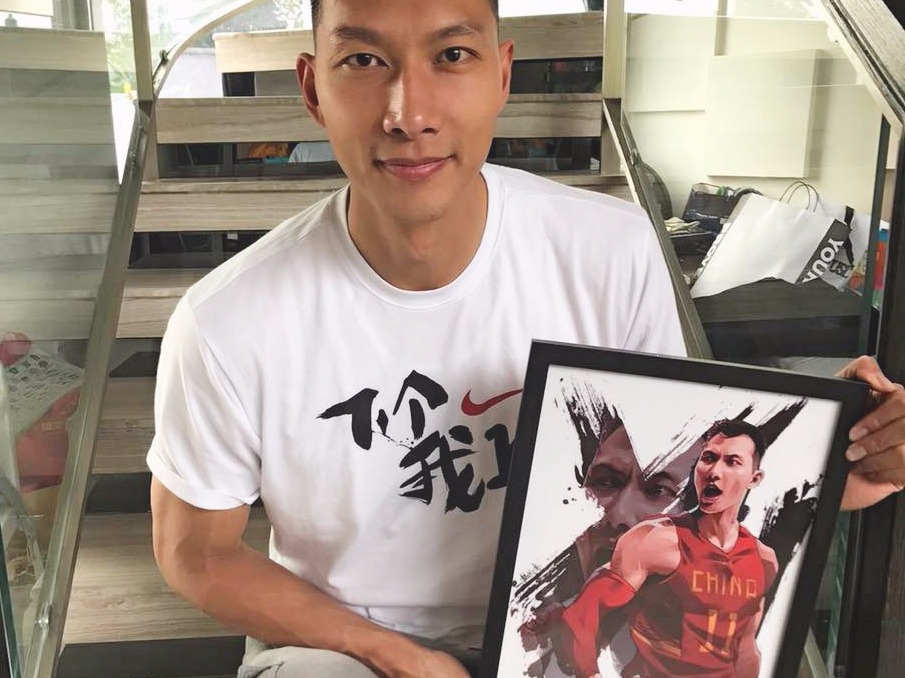 CBA广东宏远球星易建联篮球插画，美漫卡通，中国篮球_AceBang-站酷ZCOOL