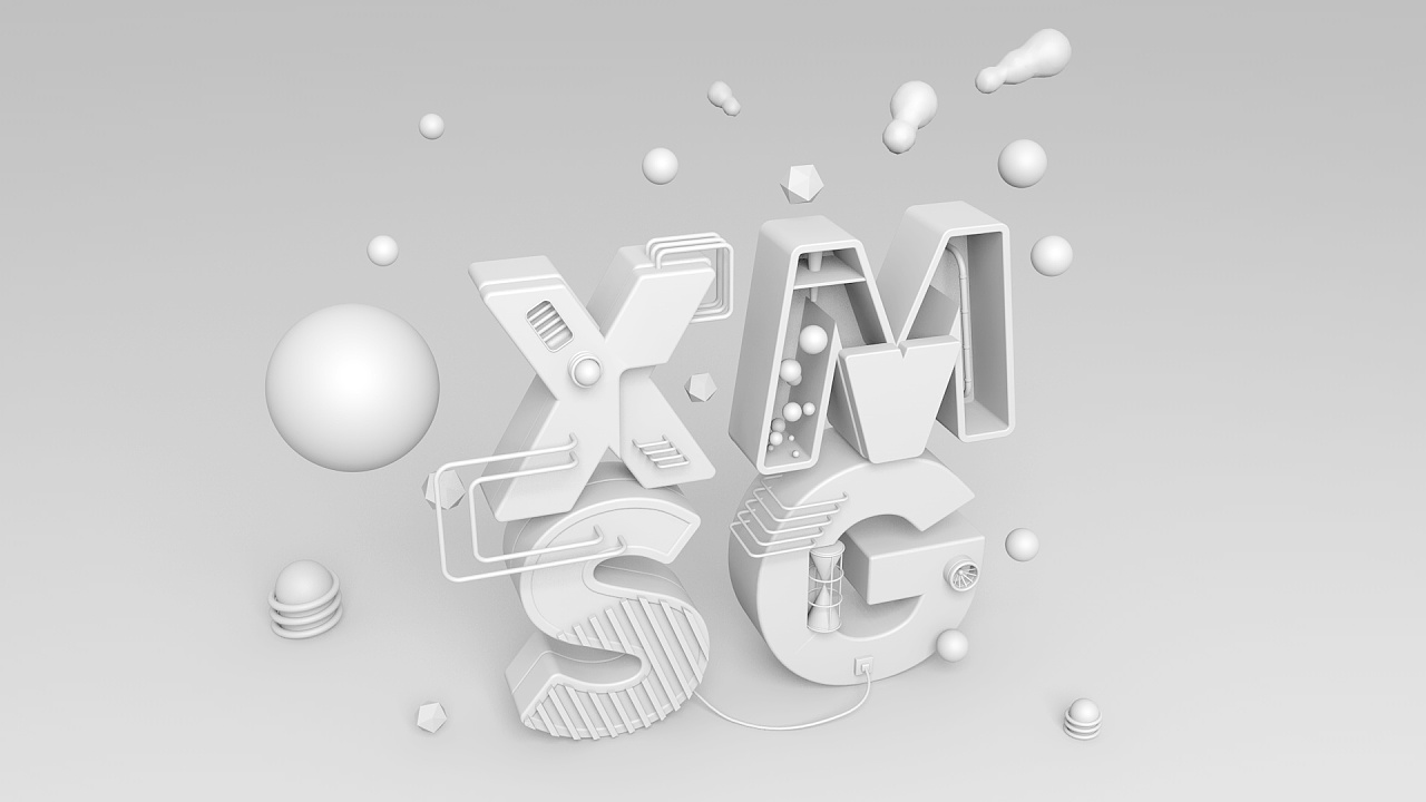 C4D立体字|三维|其他三维|梓铭_Ming - 原创作品 - 站酷 (ZCOOL)