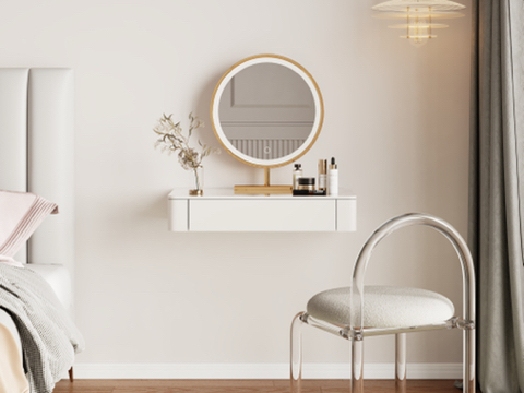 奶油风梳妆台效果表现_BIG_DONE-站酷ZCOOL