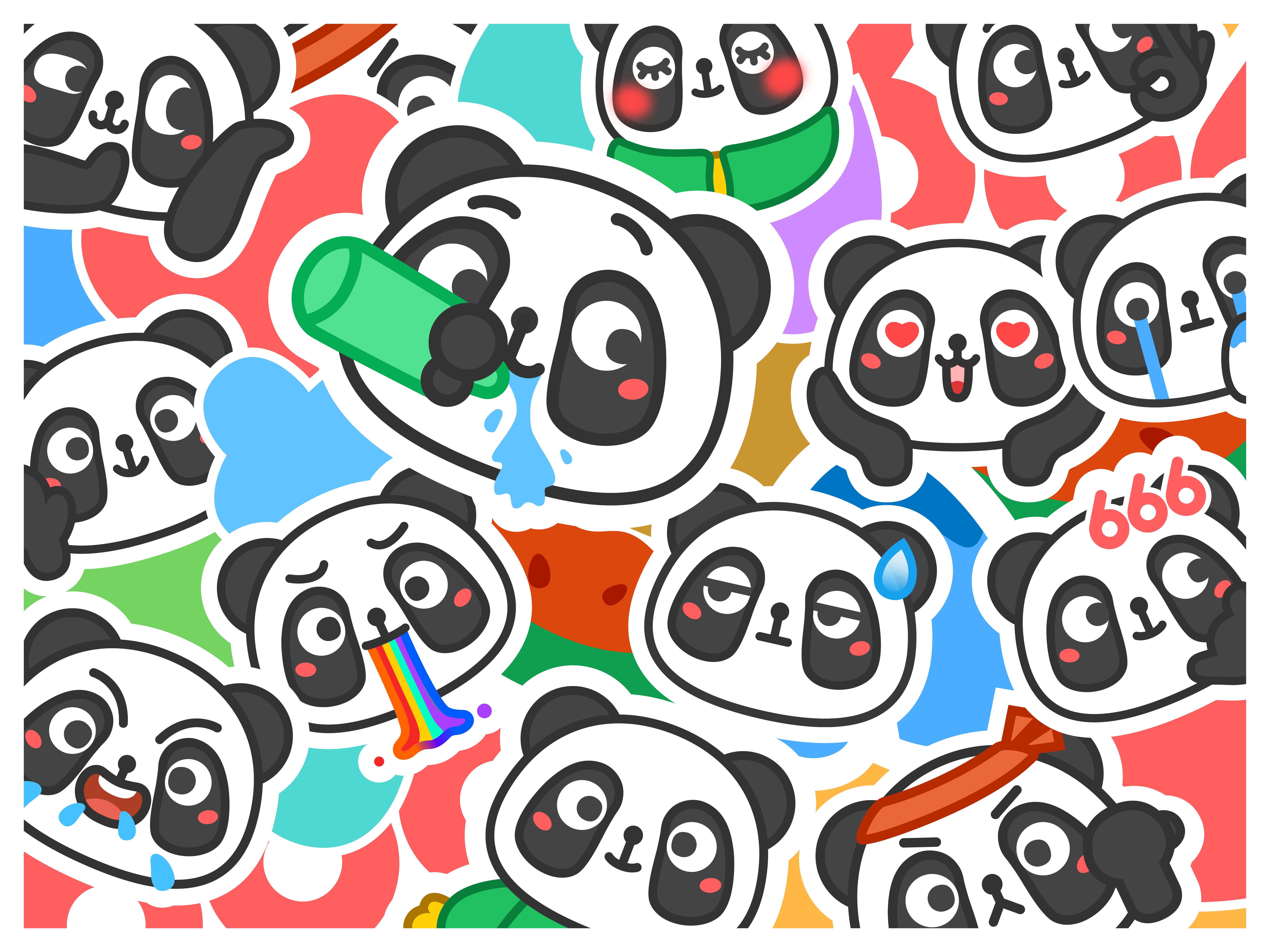 【胖大嗨大头版】 | 沉浸式聊天表情包_胖大嗨_PandaHi-站酷ZCOOL