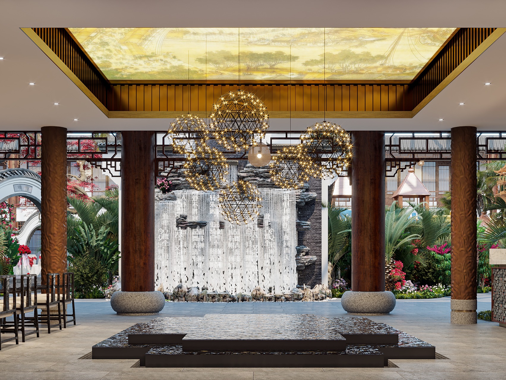 生态餐厅鸟瞰_红领巾001-站酷ZCOOL