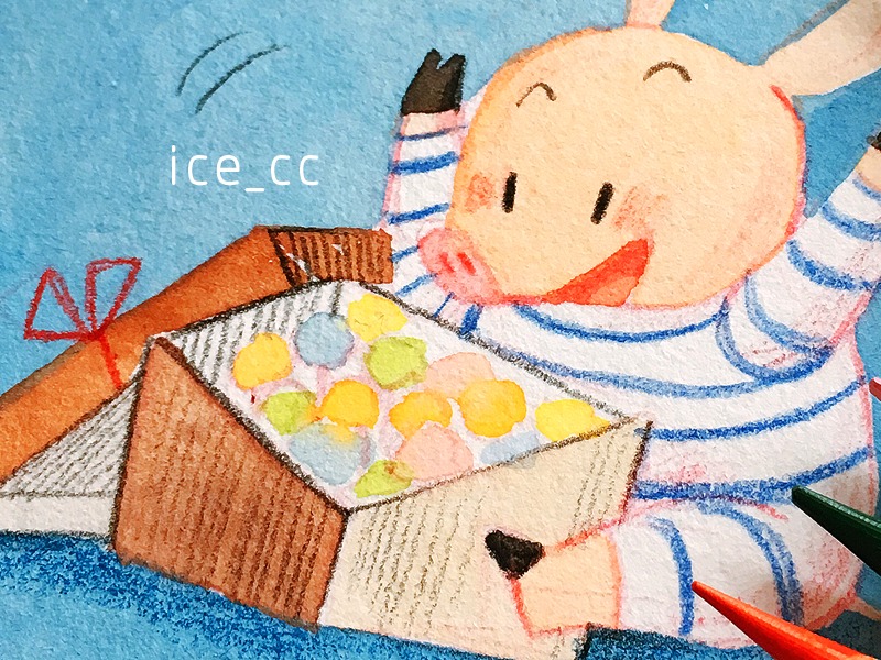 画说心语--棒棒糖猪2_ice_cc曦-站酷ZCOOL