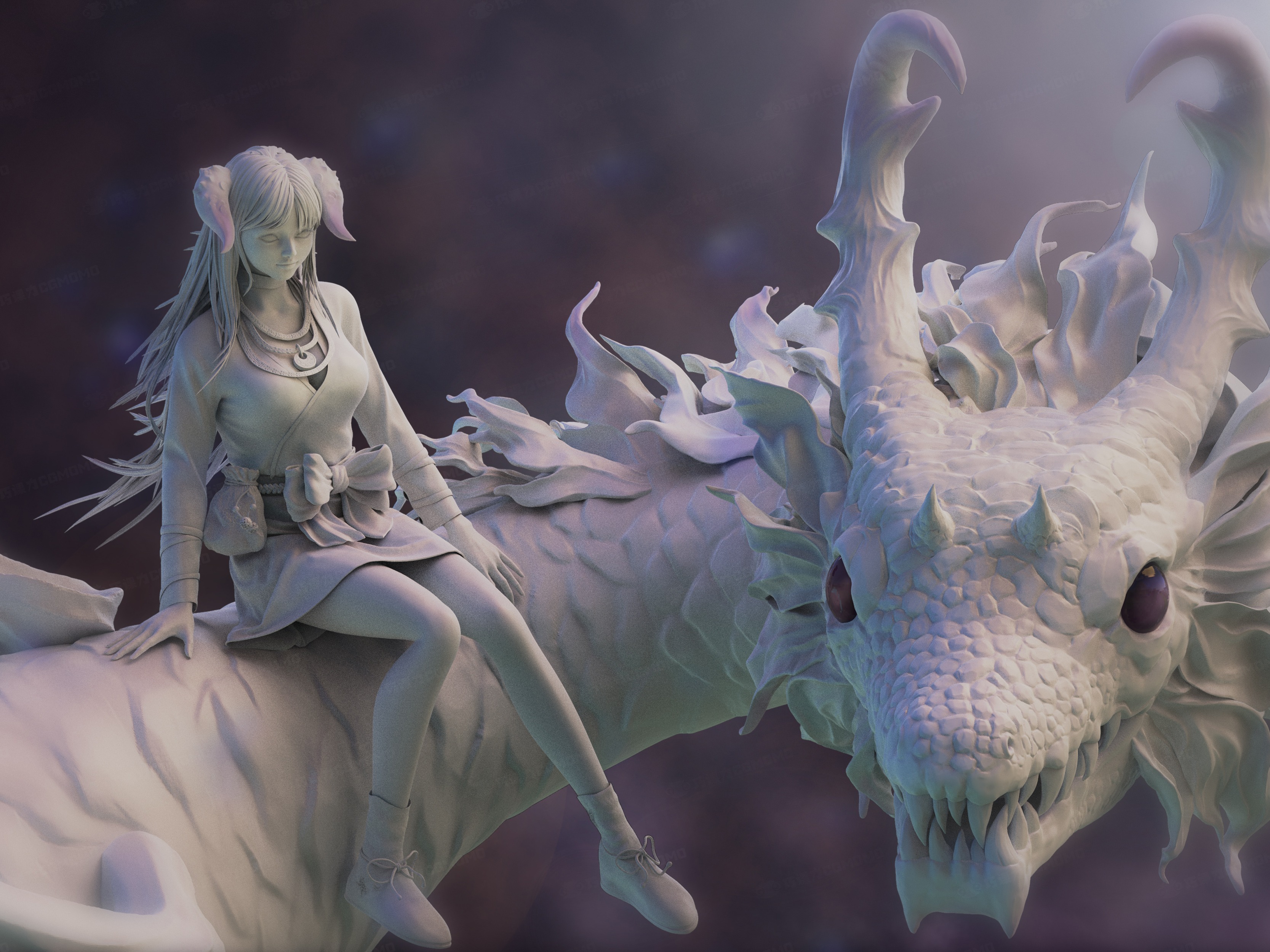 模型班线下17期学员张毅作业-ZBrush雕刻_巧课力CGmomo-站酷ZCOOL