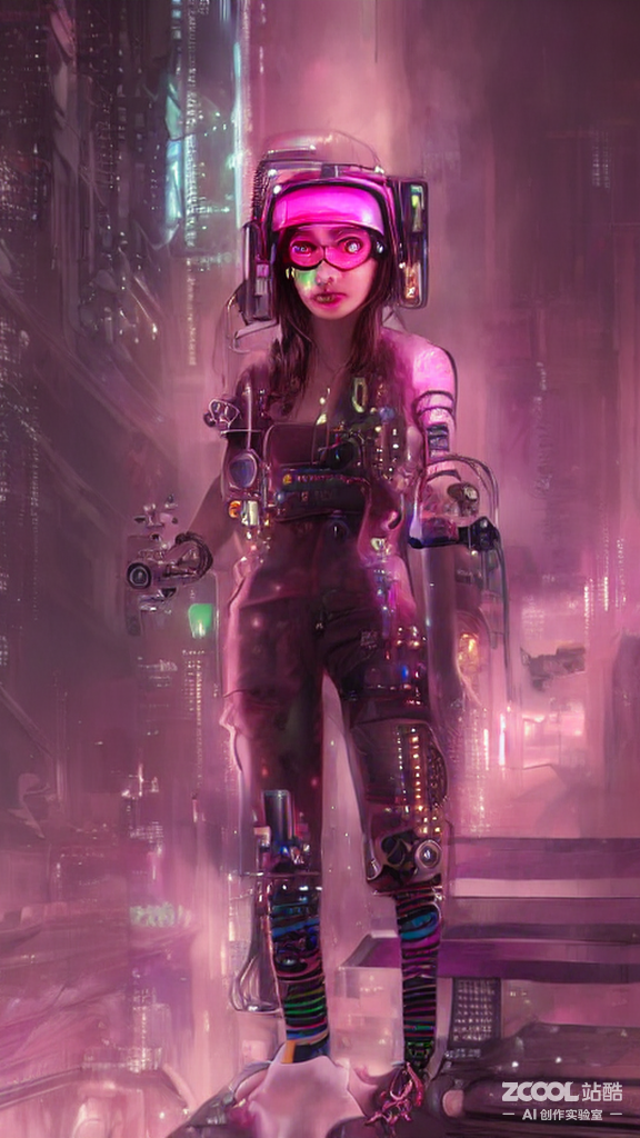 #AI创作实验室#赛博朋克小女孩_爱画画的大佬婷-站酷ZCOOL