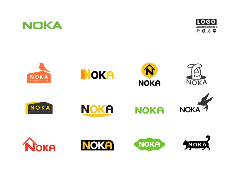 NOKA生活家 / LOGO升级方案-飞机稿_T_Groz果子-站酷ZCOOL