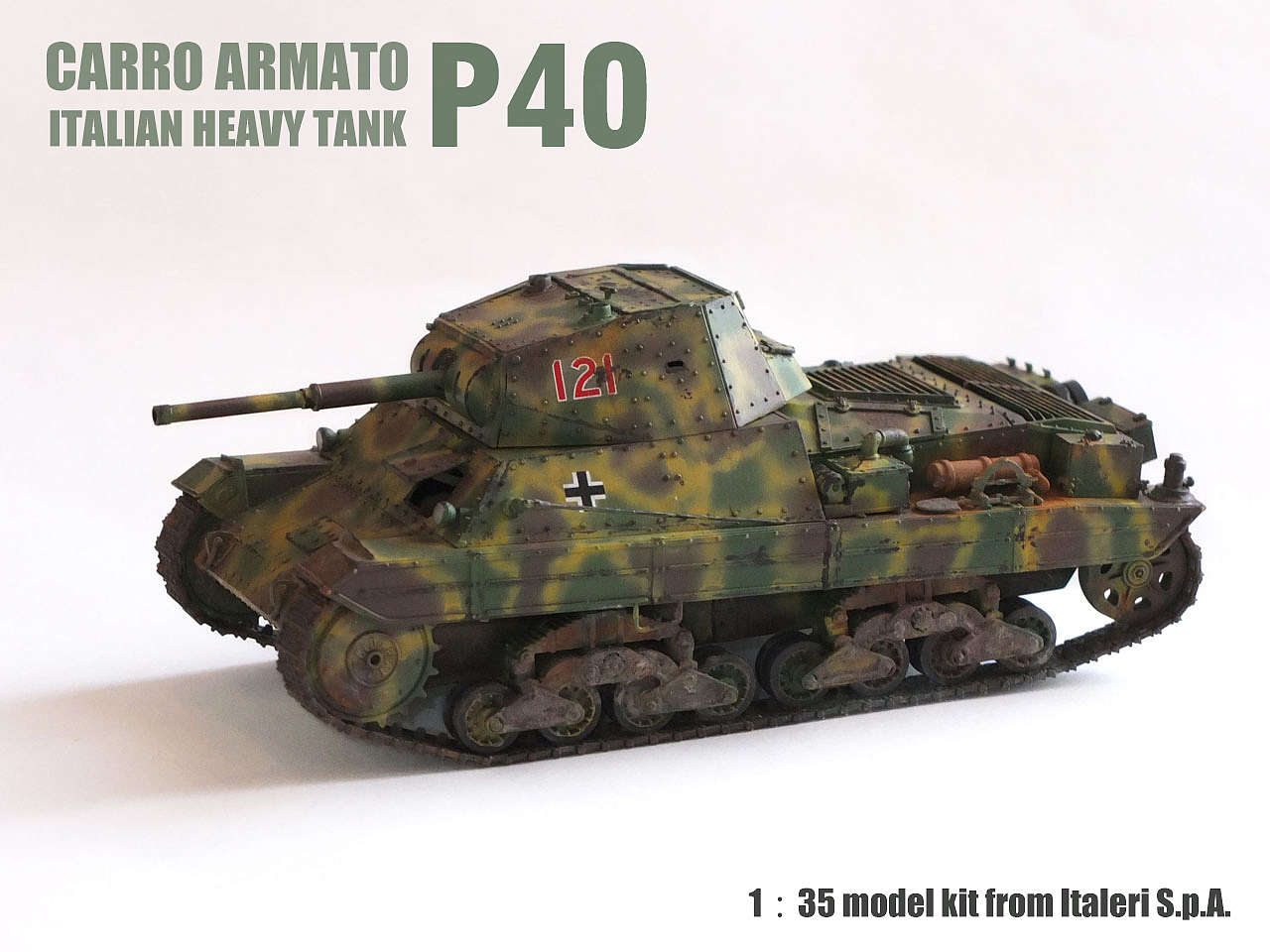 二战意大利P40重型坦克（1/35静态拼装模型）_YJY设计-站酷ZCOOL