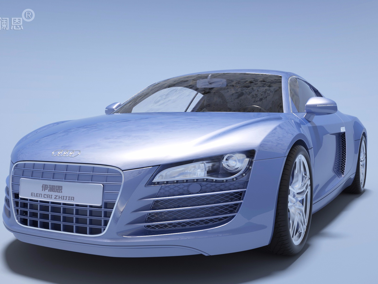 奥迪R8汽车渲染_江东秀客-站酷ZCOOL