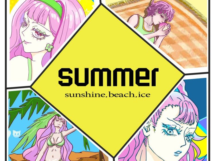 ICAD参赛《summer》四季印象——夏季插画设计_草莓味奶酪手机壳-站酷ZCOOL