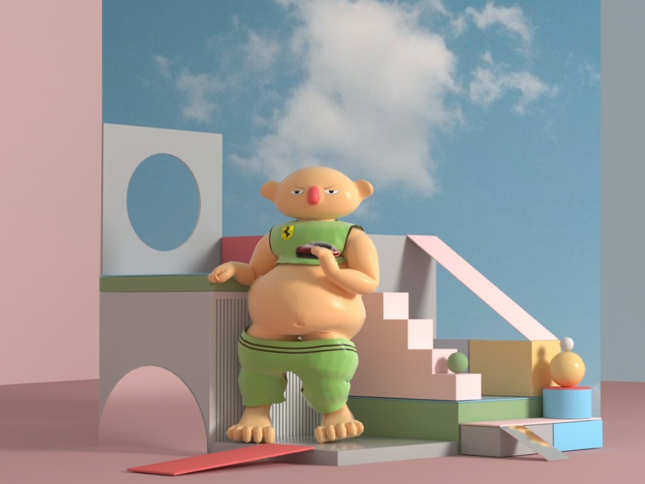 C4D骨骼绑定MD衣服制作卡通角色跳舞动态_一声剑来-站酷ZCOOL