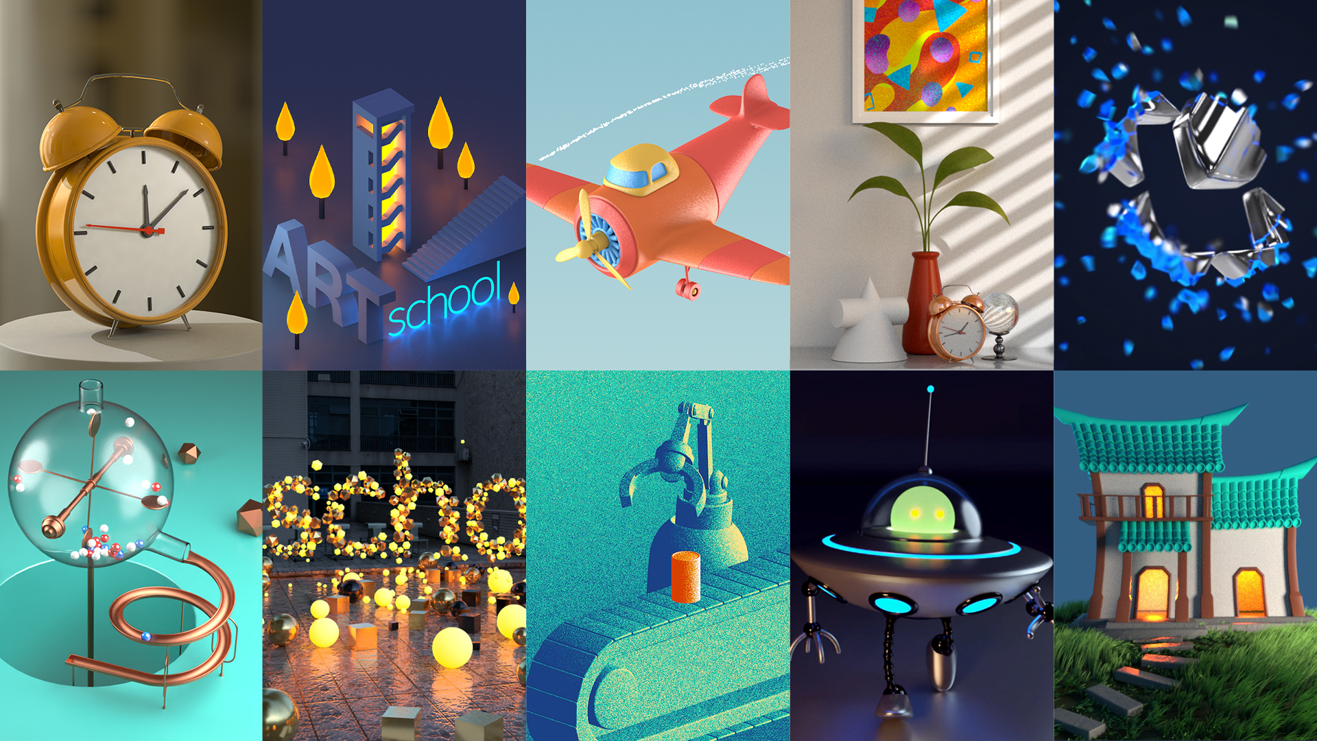 C4D入门动画 三维练习_覃开心-站酷ZCOOL