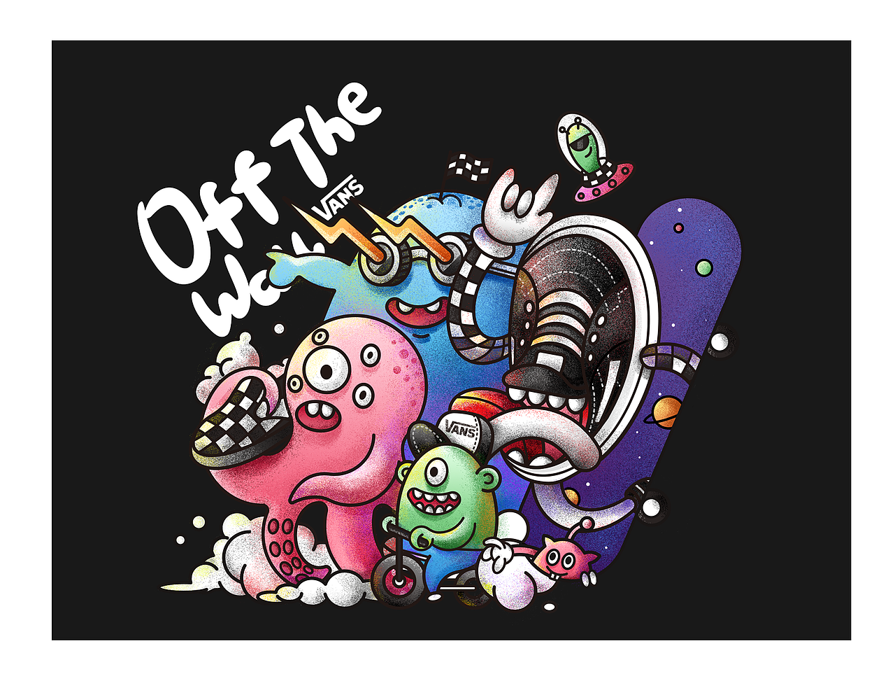 "OFF THE WALL"#VANS# |插画|创作习作|小魔女007_原创作品-站酷ZCOOL
