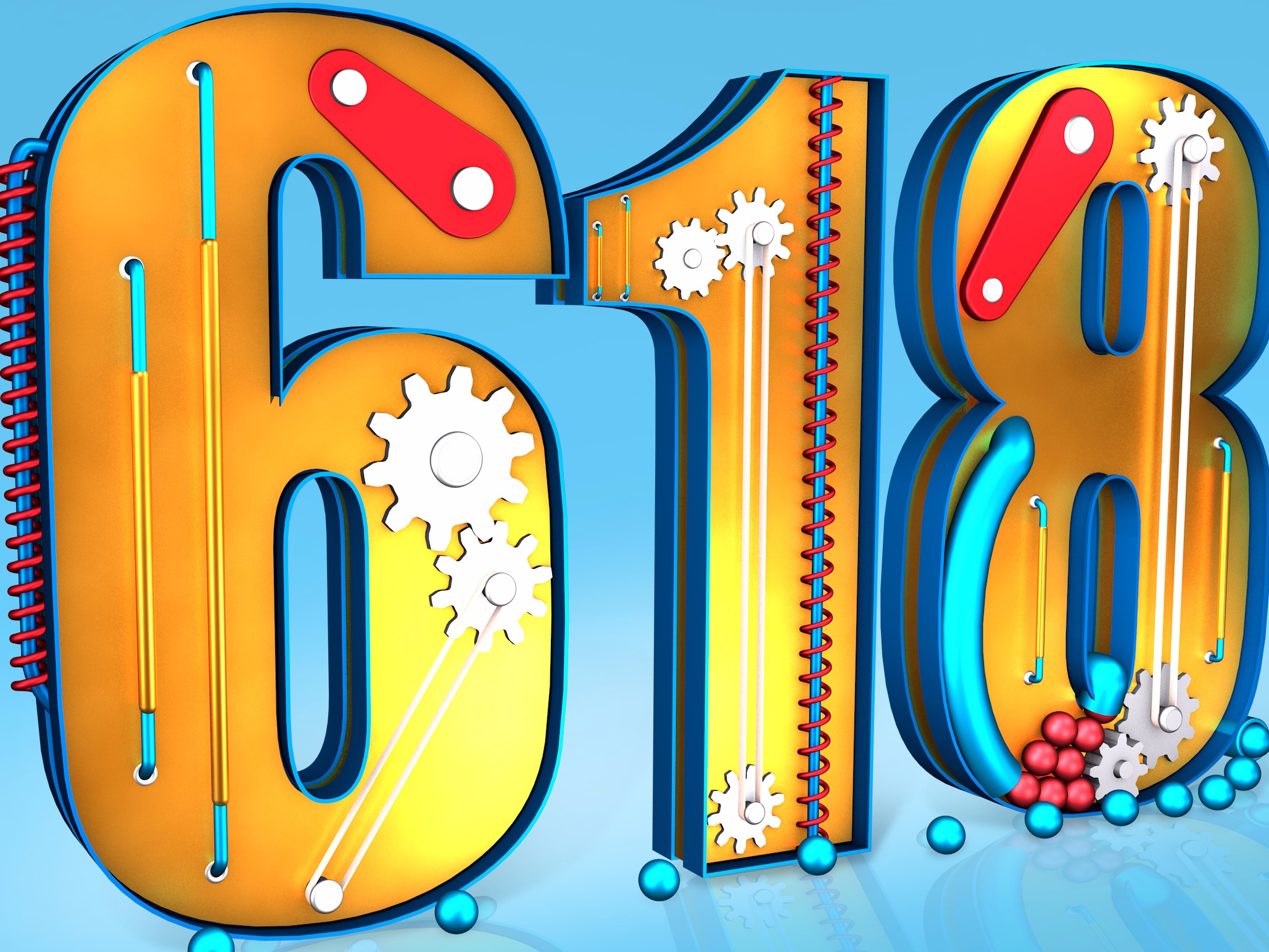 C4D金属618_你好1懒人-站酷ZCOOL