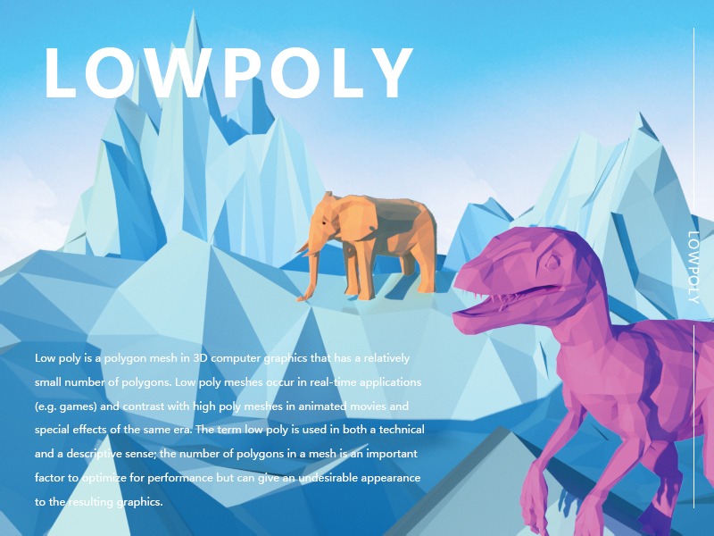 C4D Low Poly冰河世纪_Joker2000-站酷ZCOOL