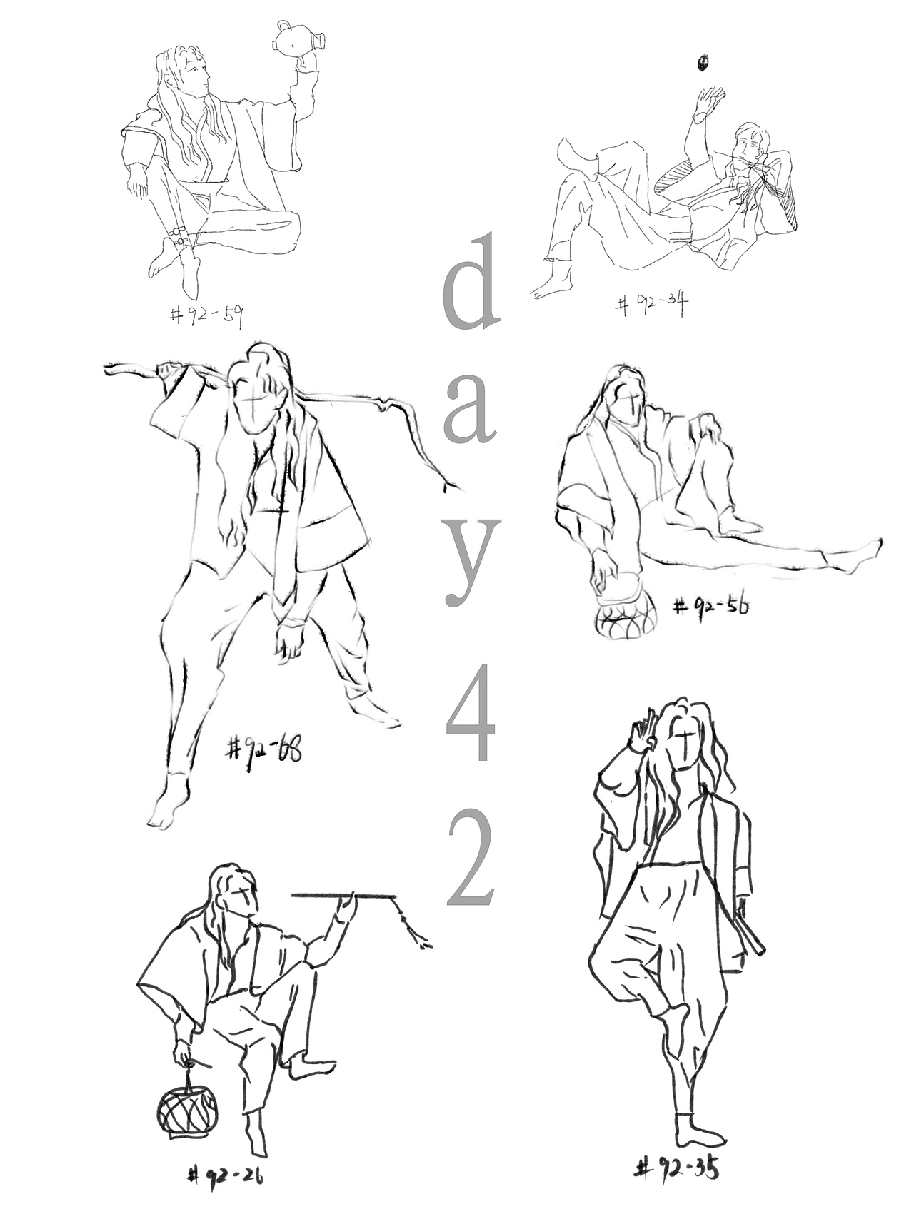 #速写60天挑战赛 #day42@速写班长 _月饮-站酷ZCOOL