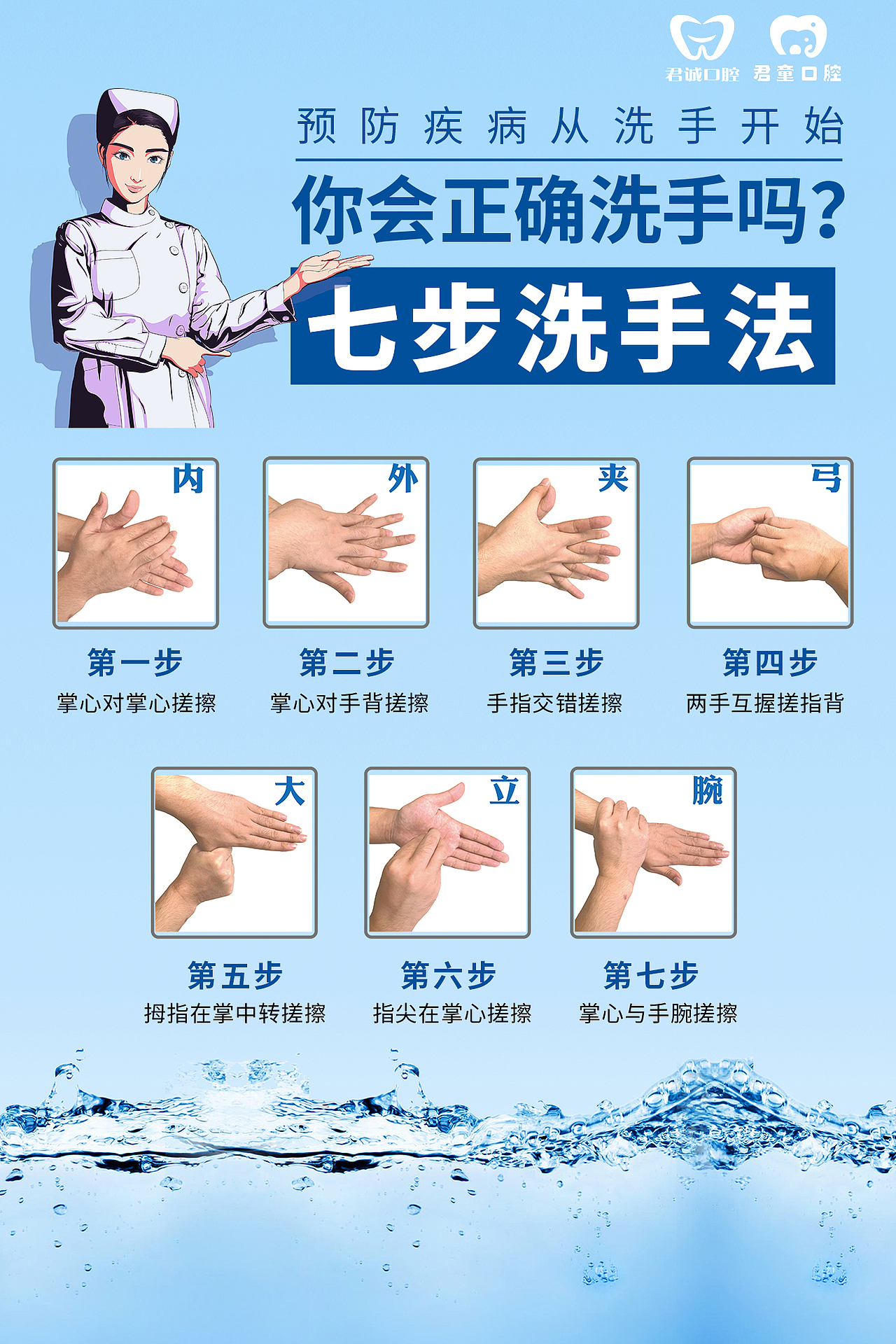 七步洗手法海报_闷骚的老孙-站酷ZCOOL