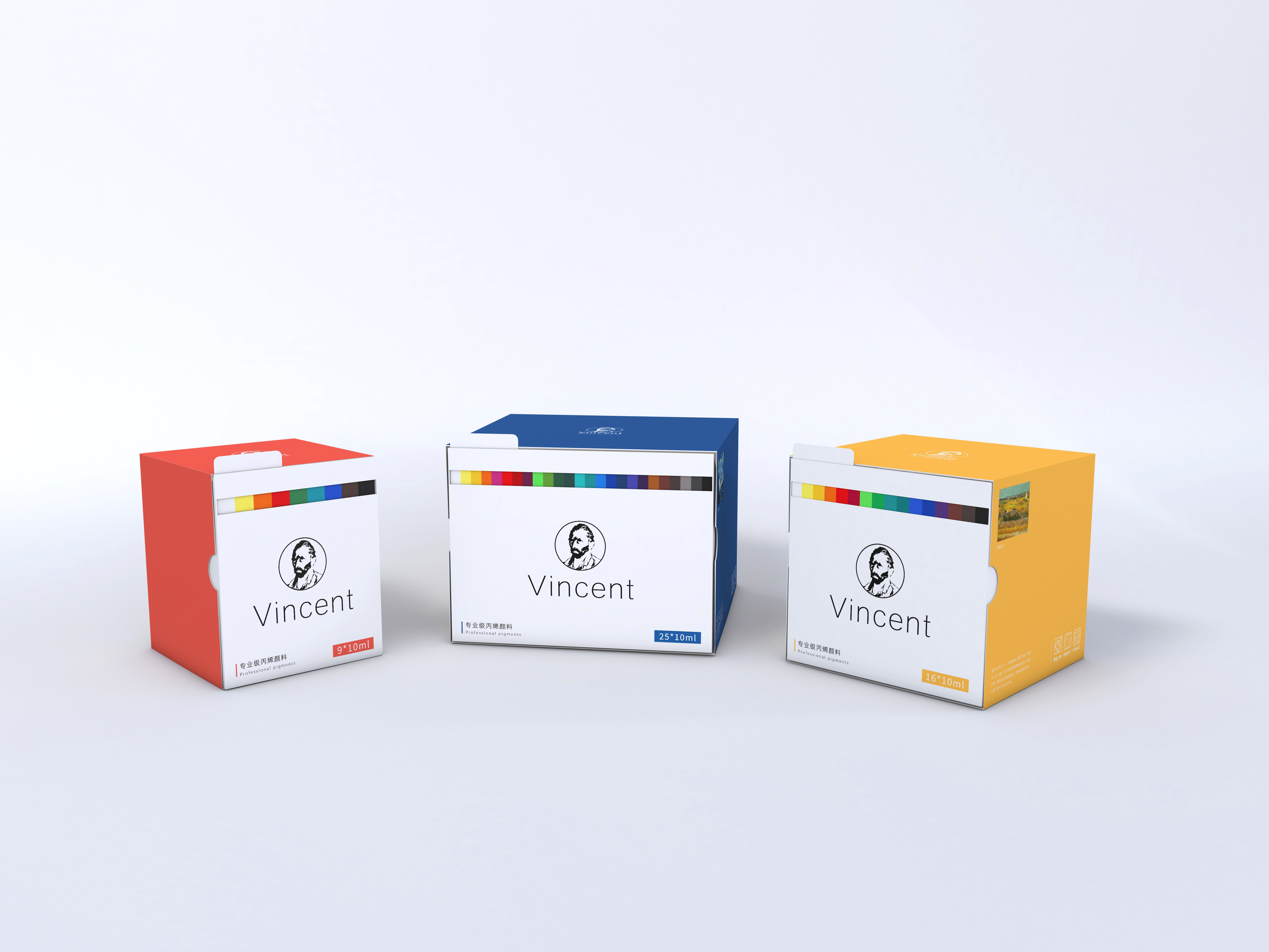 “Vincent”丙烯颜料包装_FoxSW-站酷ZCOOL