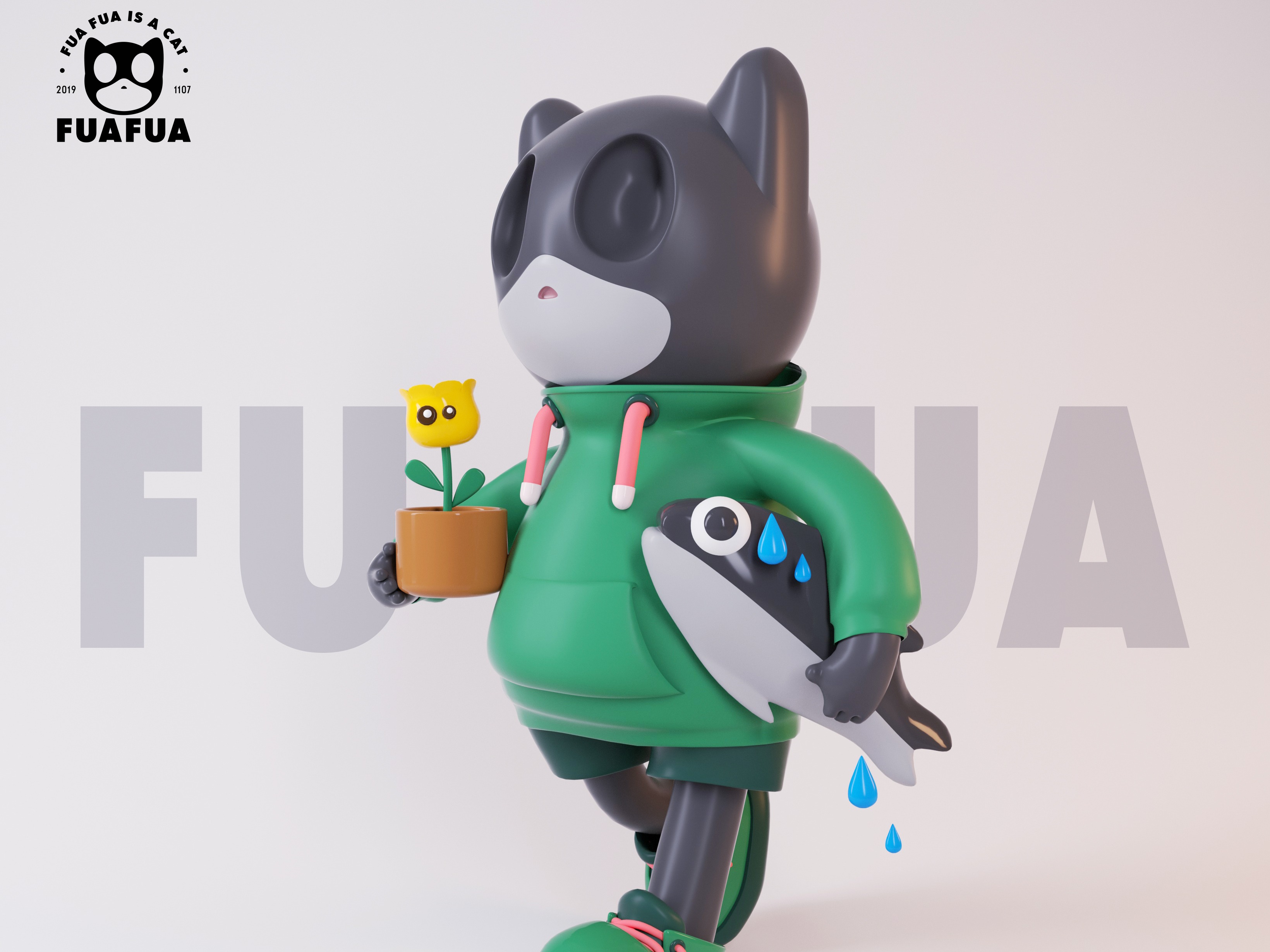 FUAFUA的花花和小鱼_阿柿Ashy-站酷ZCOOL