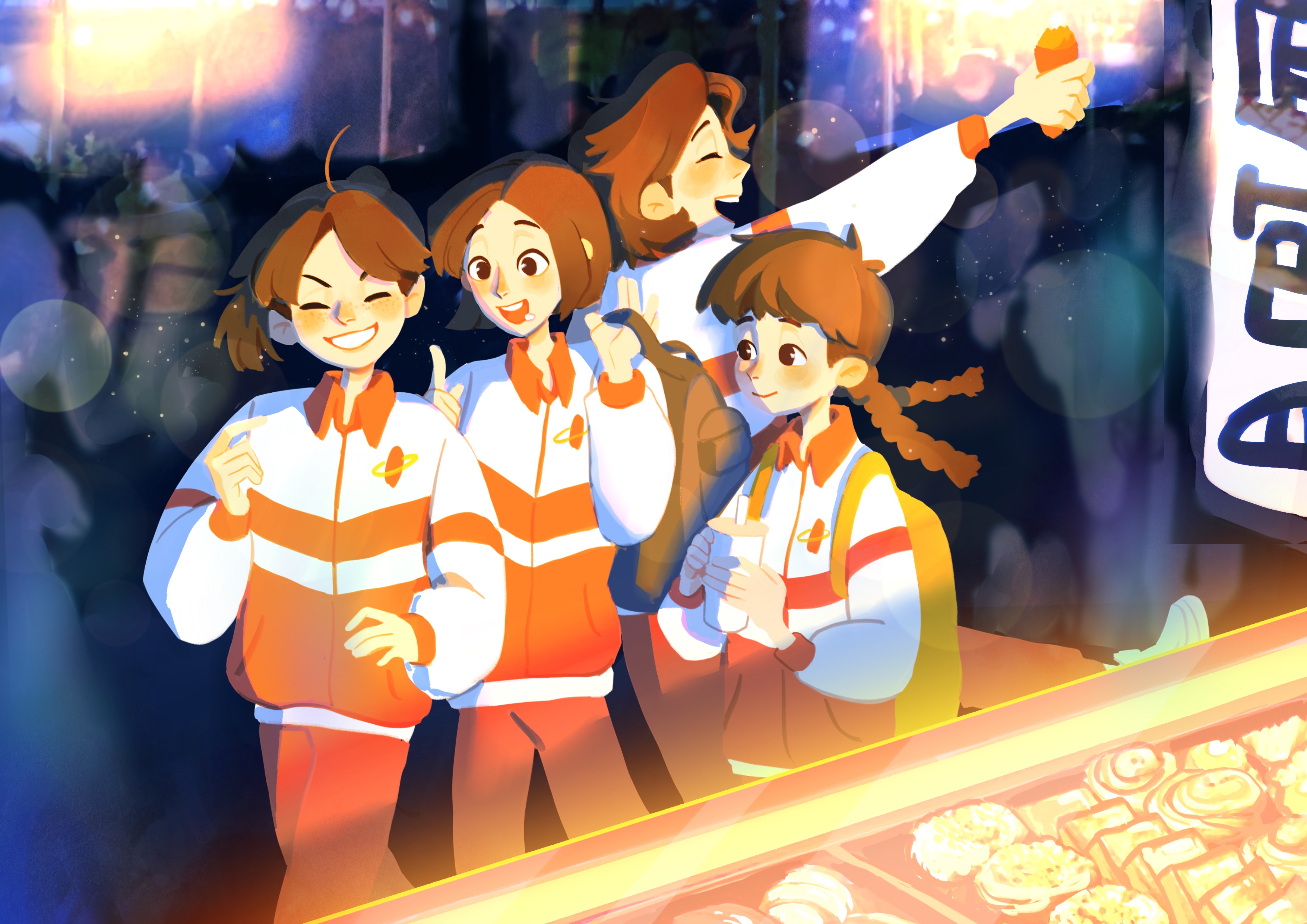 灯影流转-夜市主题系列插画设计_joshio-站酷ZCOOL