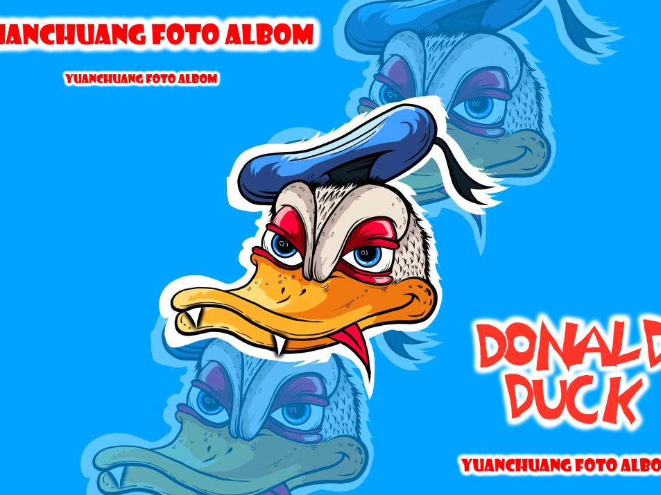 唐老鸭矢量插画_Albom-站酷ZCOOL