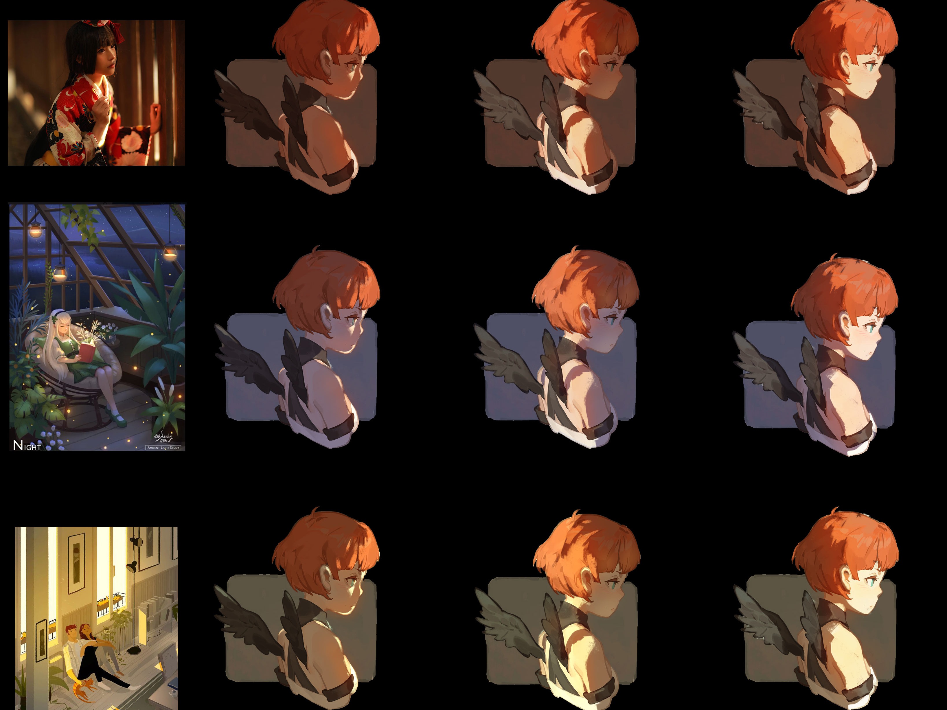 Krenz的绘图教室 光影与色彩二期 作业节选_四氢猫酸1853-站酷ZCOOL