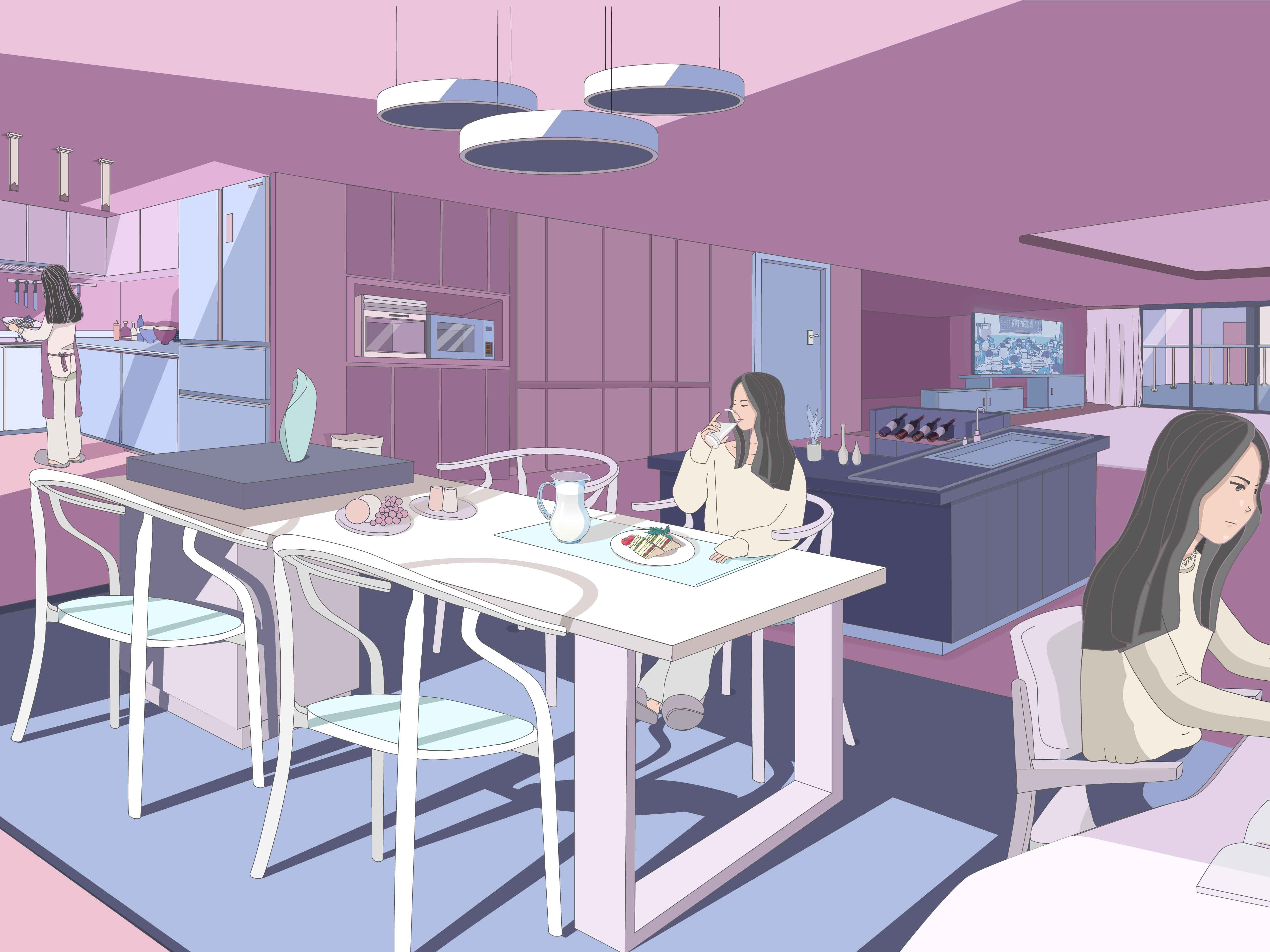 室内插画_Becawu-站酷ZCOOL