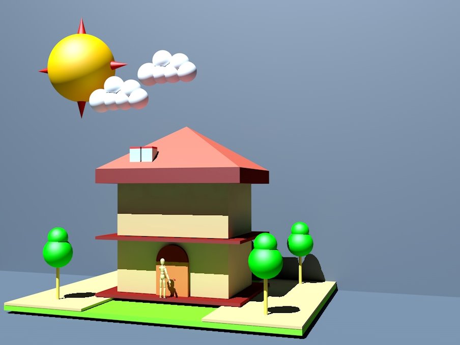 C4D 小房子_小仇ing-站酷ZCOOL